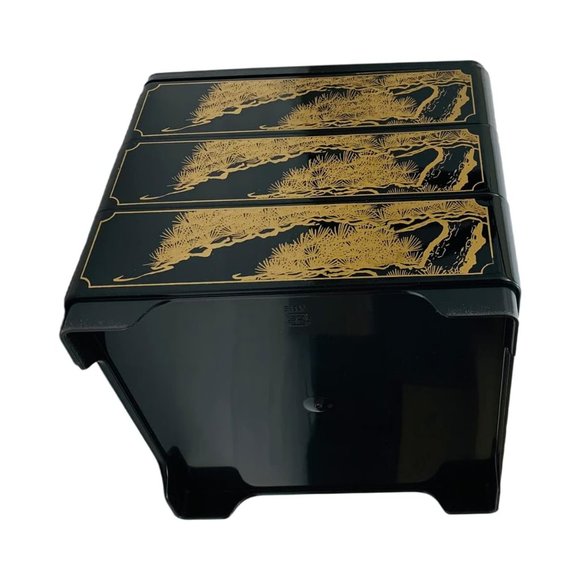 Vintage | Dining | Traditional Lacquer Jubako Bento Japanese Tiered ...